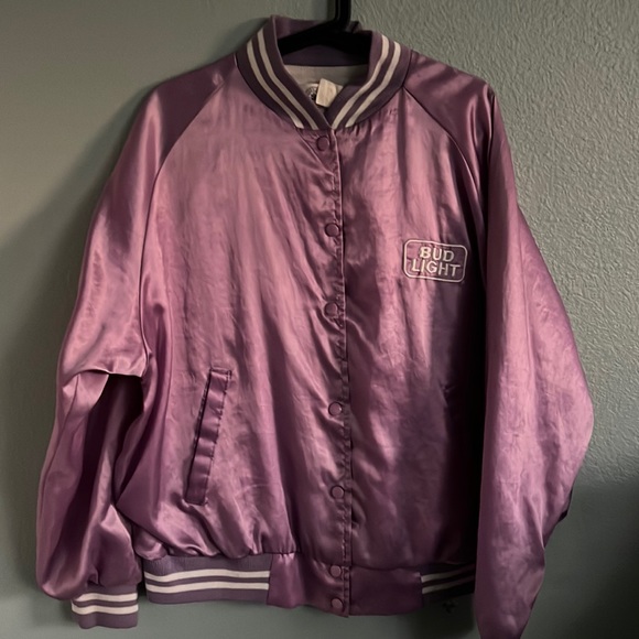 Jackets & Coats | Bud Light Purple Bomer Jacket | Poshmark